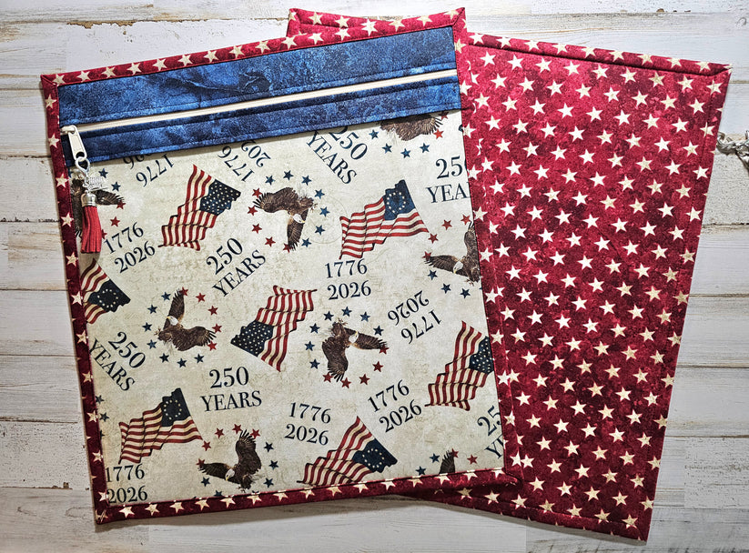 Large Project Bag - 15" x 14" - Vinyl Front - Patriotic - 250 Years ...